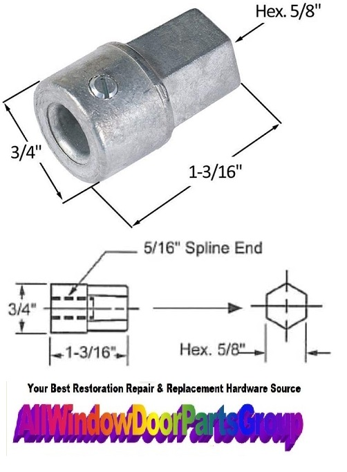 Clerestory Pole Crank Adapters | Standard | BiltBest Window Parts