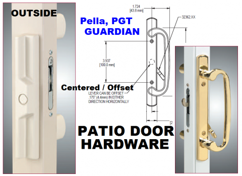 Pella Sliding Patio Door Handle Set Mortise Lock Assembly | BiltBest ...